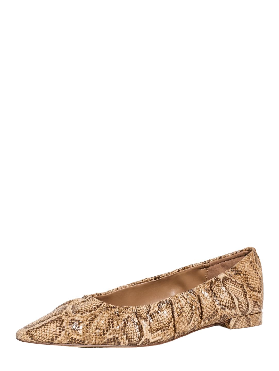 SAM EDELMAN Sam Edelman Essex Snake-Embossed Leather Flats